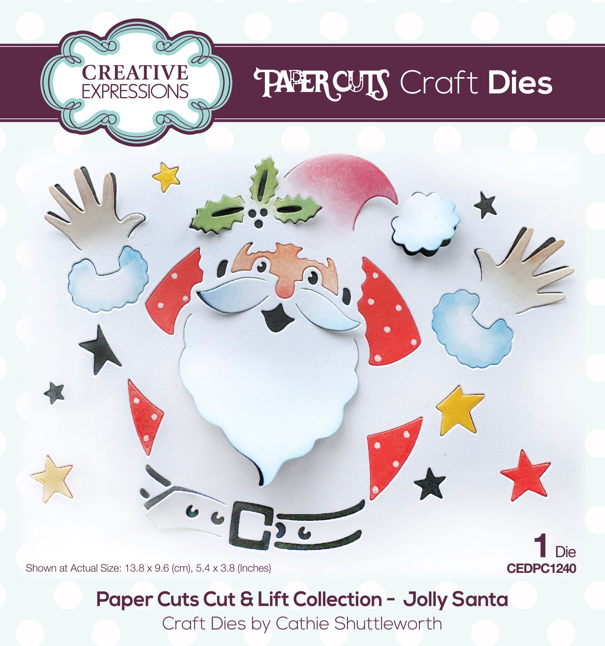 Creative Expressions Paper Cuts Cut & Lift Collection Jolly Santa Craf